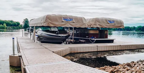 Highlights of ShoreMaster’s Traditional Boat Dock Canopy Frame
