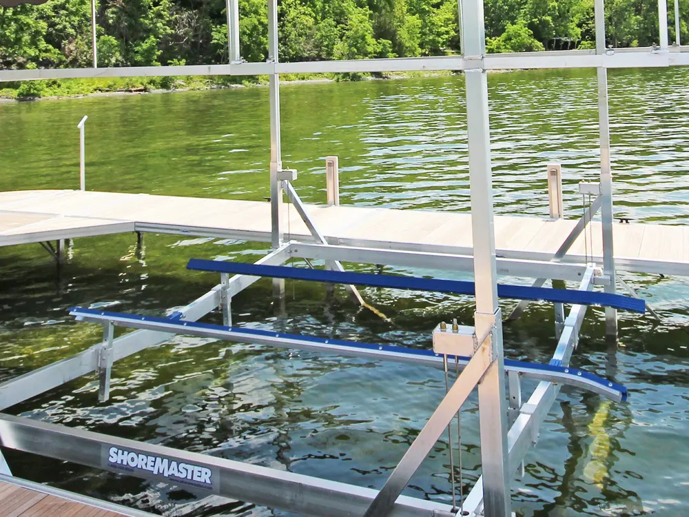 Economy Vertical Boat Lifts | Affordable Aluminum Boat Lifts by ShoreMaster